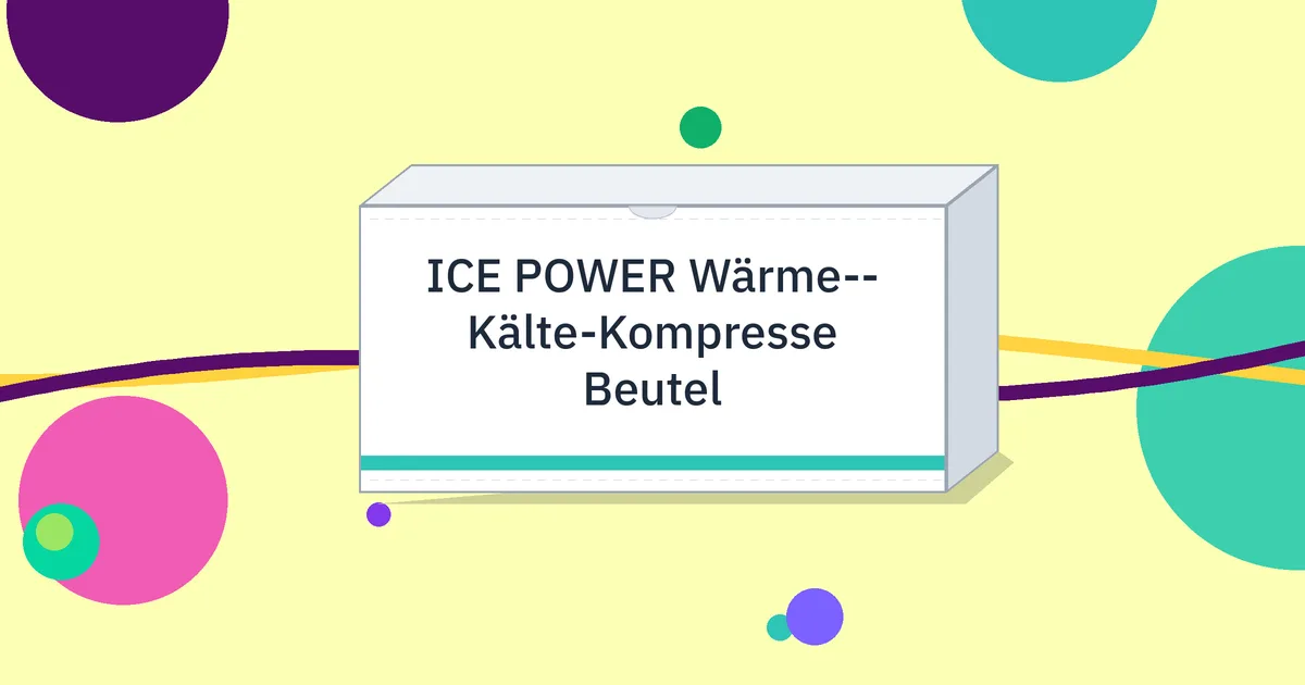 Symbolbild: Packung mit der Aufschrift ICE POWER Wärme--Kälte-Kompresse Beutel (PZN 10554863) – Verfügbarkeit und Bezug in Apotheken in Frankfurt am Main