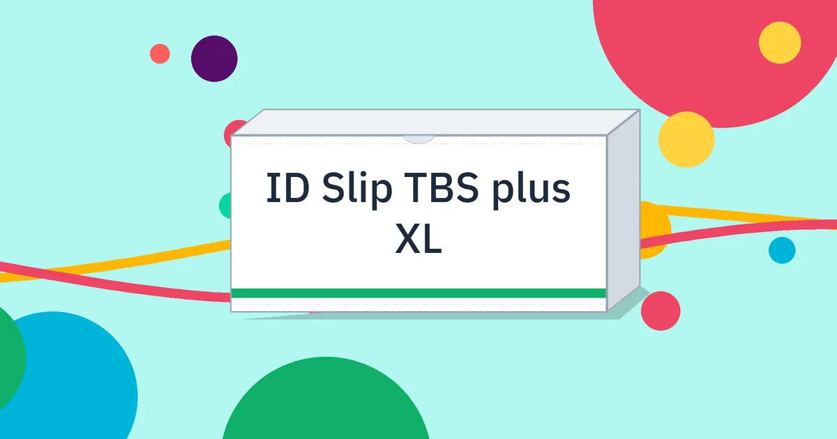 Symbolbild: Packung mit der Aufschrift ID Slip TBS plus XL (PZN 16626859) – Verfügbarkeit und Bezug in Apotheken in Frankfurt am Main
