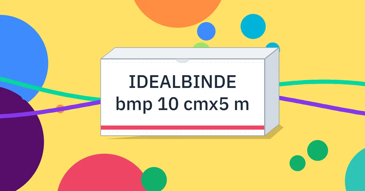 Symbolbild: Packung mit der Aufschrift IDEALBINDE bmp 10 cmx5 m (PZN 16783903) – Verfügbarkeit und Bezug in Apotheken in Frankfurt am Main