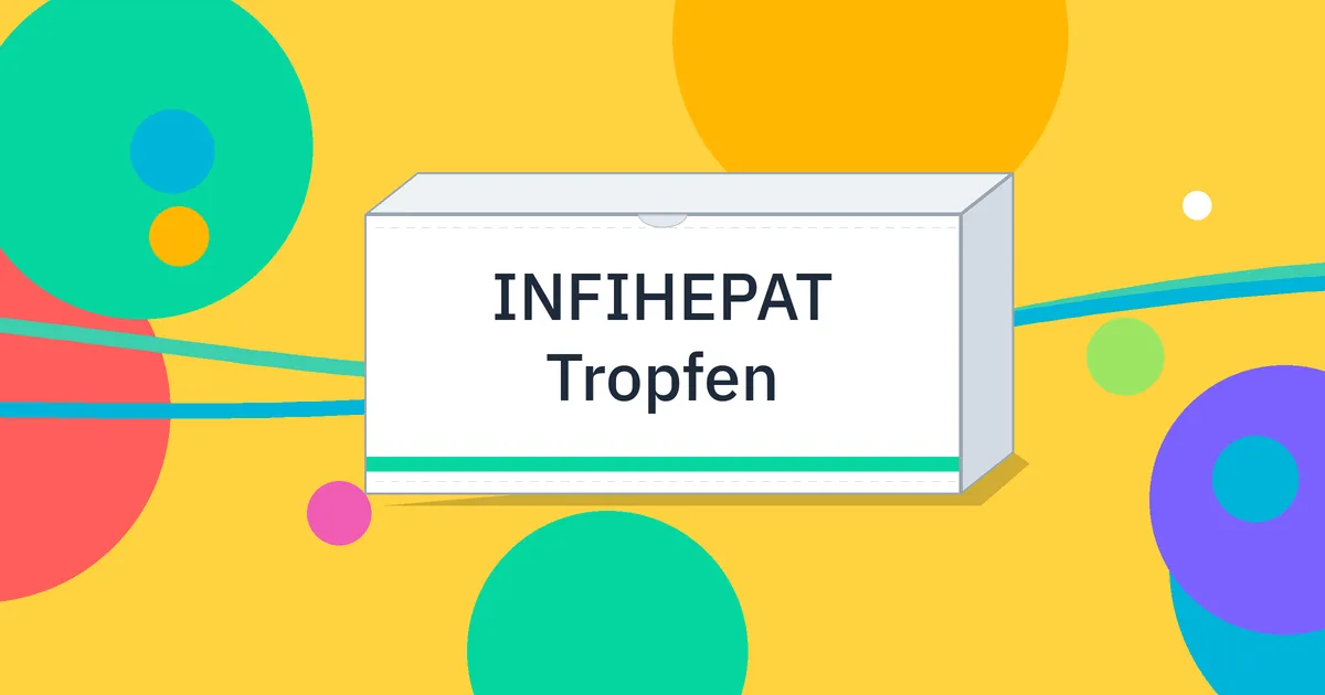 Symbolbild: Packung mit der Aufschrift INFIHEPAT Tropfen (PZN 06686441) – Verfügbarkeit und Bezug in Apotheken in Frankfurt am Main