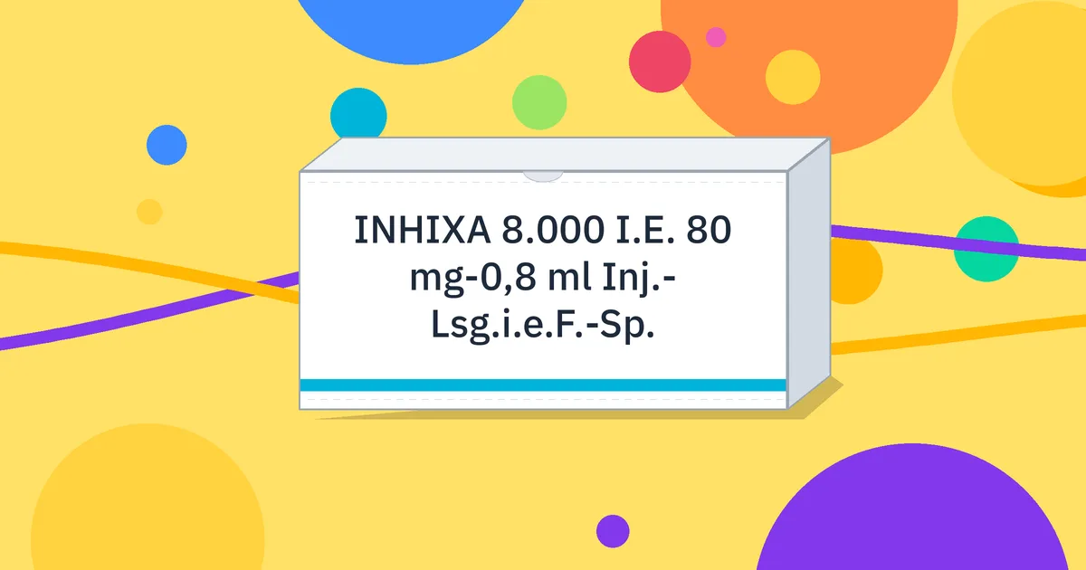 Symbolbild: Packung mit der Aufschrift INHIXA 8.000 I.E. 80 mg-0,8 ml Inj.-Lsg.i.e.F.-Sp. (PZN 14050958) – Verfügbarkeit und Bezug in Apotheken in Frankfurt am Main