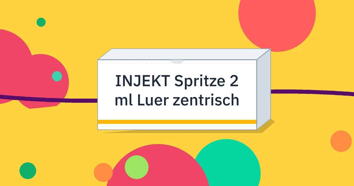Symbolbild: Packung mit der Aufschrift INJEKT Spritze 2 ml Luer zentrisch (PZN 05977610) – Verfügbarkeit und Bezug in Apotheken in Frankfurt am Main