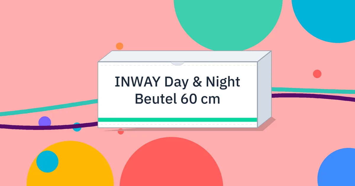 Symbolbild: Packung mit der Aufschrift INWAY Day & Night Beutel 60 cm (PZN 14305565) – Verfügbarkeit und Bezug in Apotheken in Frankfurt am Main