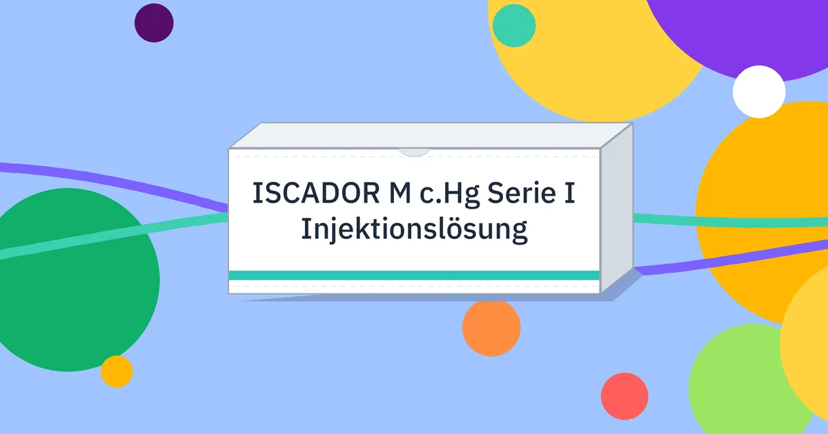 Symbolbild: Packung mit der Aufschrift ISCADOR M c.Hg Serie I Injektionslösung (PZN 09751386) – Verfügbarkeit und Bezug in Apotheken in Frankfurt am Main