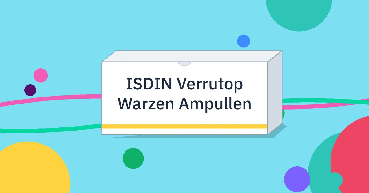 Symbolbild: Packung mit der Aufschrift ISDIN Verrutop Warzen Ampullen (PZN 13702821) – Verfügbarkeit und Bezug in Apotheken in Frankfurt am Main