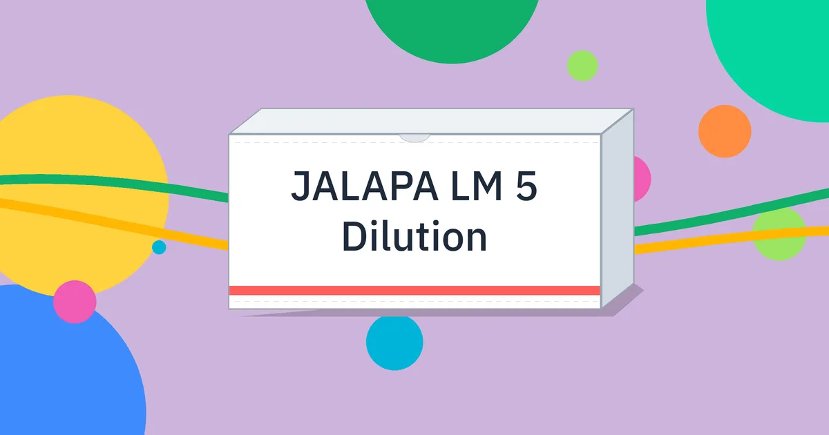 Symbolbild: Packung mit der Aufschrift JALAPA LM 5 Dilution (PZN 13561786) – Verfügbarkeit und Bezug in Apotheken in Frankfurt am Main