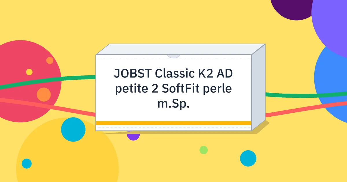 Symbolbild: Packung mit der Aufschrift JOBST Classic K2 AD petite 2 SoftFit perle m.Sp. (PZN 14222655) – Verfügbarkeit und Bezug in Apotheken in Frankfurt am Main