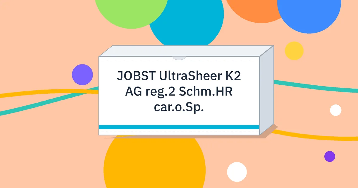 Symbolbild: Packung mit der Aufschrift JOBST UltraSheer K2 AG reg.2 Schm.HR car.o.Sp. (PZN 11260922) – Verfügbarkeit und Bezug in Apotheken in Frankfurt am Main