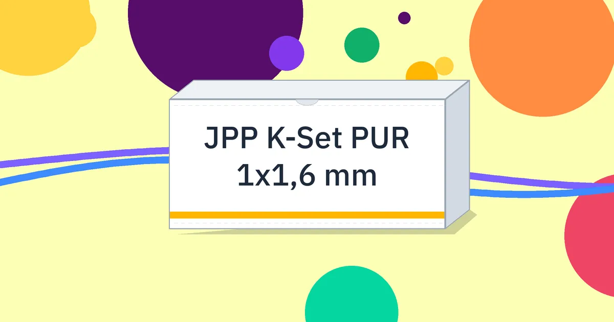 Symbolbild: Packung mit der Aufschrift JPP K-Set PUR 1x1,6 mm (PZN 17588368) – Verfügbarkeit und Bezug in Apotheken in Frankfurt am Main