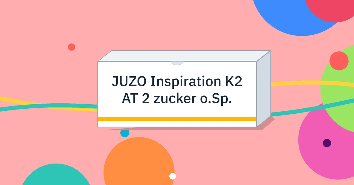Symbolbild: Packung mit der Aufschrift JUZO Inspiration K2 AT 2 zucker o.Sp. (PZN 14926244) – Verfügbarkeit und Bezug in Apotheken in Frankfurt am Main