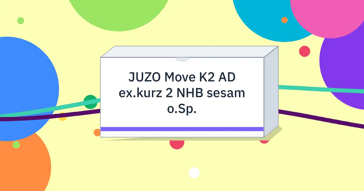 Symbolbild: Packung mit der Aufschrift JUZO Move K2 AD ex.kurz 2 NHB sesam o.Sp. (PZN 18510730) – Verfügbarkeit und Bezug in Apotheken in Frankfurt am Main