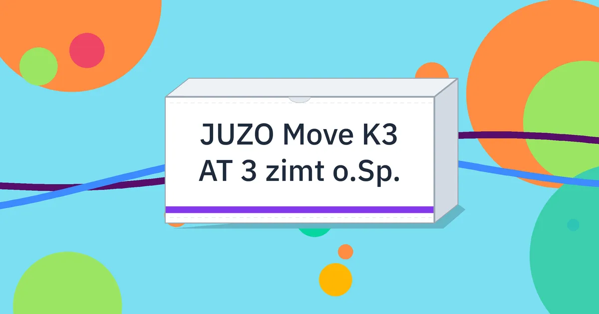 Symbolbild: Packung mit der Aufschrift JUZO Move K3 AT 3 zimt o.Sp. (PZN 20678365) – Verfügbarkeit und Bezug in Apotheken in Frankfurt am Main