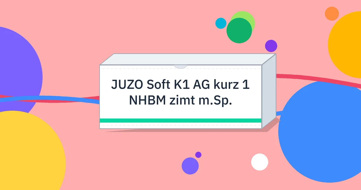 Symbolbild: Packung mit der Aufschrift JUZO Soft K1 AG kurz 1 NHBM zimt m.Sp. (PZN 14999740) – Verfügbarkeit und Bezug in Apotheken in Frankfurt am Main