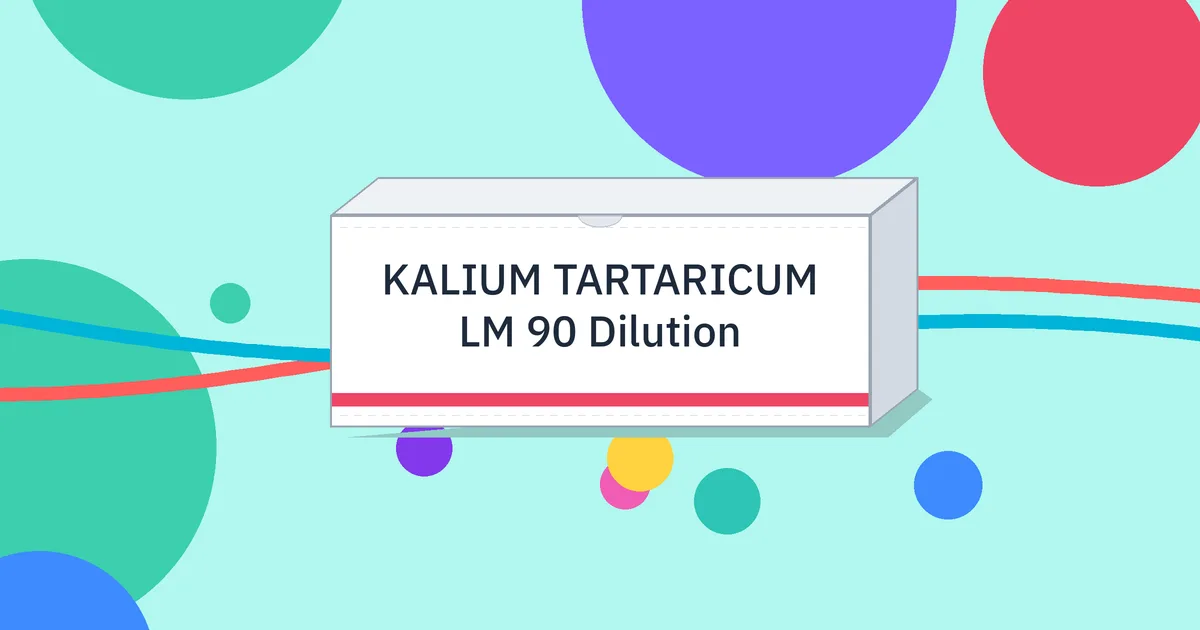 Symbolbild: Packung mit der Aufschrift KALIUM TARTARICUM LM 90 Dilution (PZN 12927021) – Verfügbarkeit und Bezug in Apotheken in Frankfurt am Main