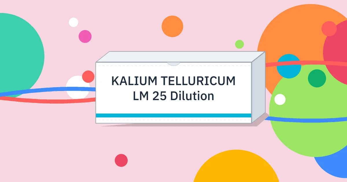 Symbolbild: Packung mit der Aufschrift KALIUM TELLURICUM LM 25 Dilution (PZN 12927392) – Verfügbarkeit und Bezug in Apotheken in Frankfurt am Main