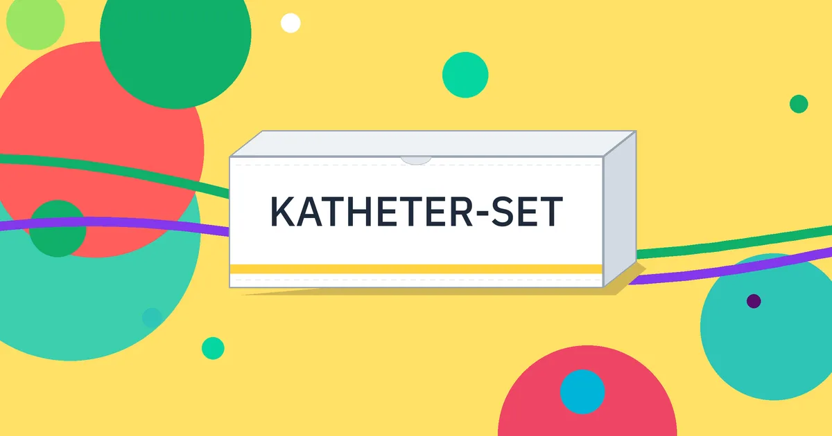 Symbolbild: Packung mit der Aufschrift KATHETER-SET (PZN 00017006) – Verfügbarkeit und Bezug in Apotheken in Frankfurt am Main