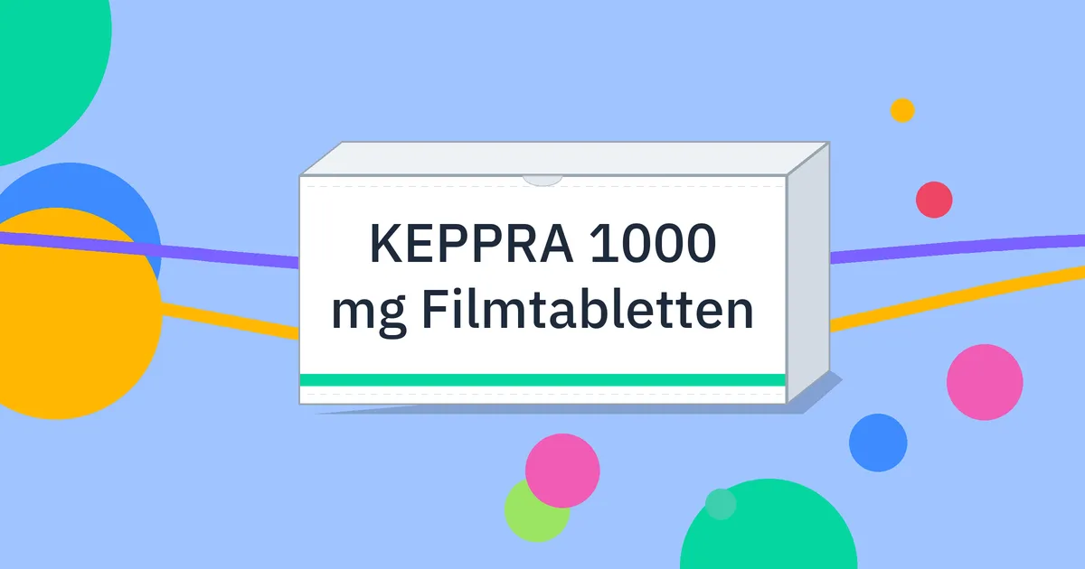 Symbolbild: Packung mit der Aufschrift KEPPRA 1000 mg Filmtabletten (PZN 01218132) – Verfügbarkeit und Bezug in Apotheken in Frankfurt am Main