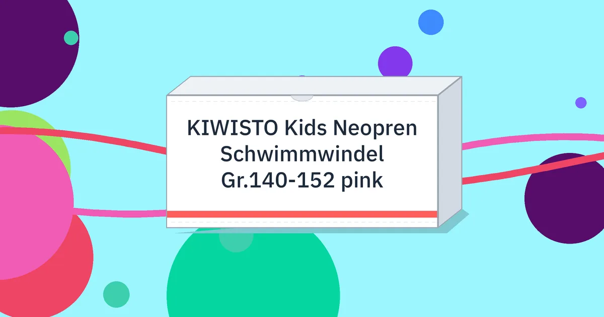 Symbolbild: Packung mit der Aufschrift KIWISTO Kids Neopren Schwimmwindel Gr.140-152 pink (PZN 13986712) – Verfügbarkeit und Bezug in Apotheken in Frankfurt am Main