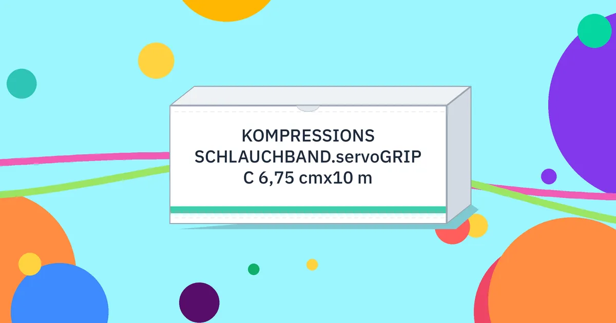 Symbolbild: Packung mit der Aufschrift KOMPRESSIONS SCHLAUCHBAND.servoGRIP C 6,75 cmx10 m (PZN 02731363) – Verfügbarkeit und Bezug in Apotheken in Frankfurt am Main