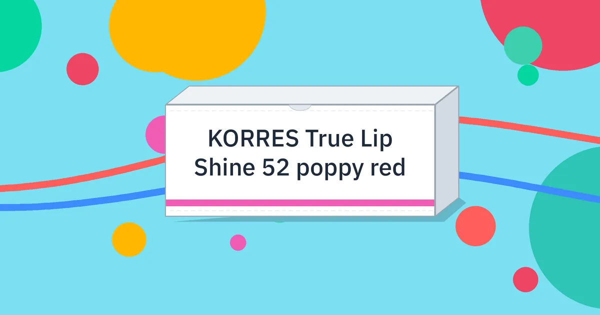 Symbolbild: Packung mit der Aufschrift KORRES True Lip Shine 52 poppy red (PZN 19913022) – Verfügbarkeit und Bezug in Apotheken in Frankfurt am Main