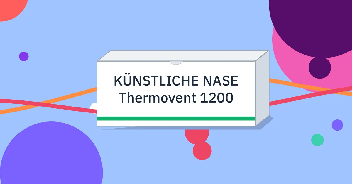 Symbolbild: Packung mit der Aufschrift KÜNSTLICHE NASE Thermovent 1200 (PZN 02464063) – Verfügbarkeit und Bezug in Apotheken in Frankfurt am Main