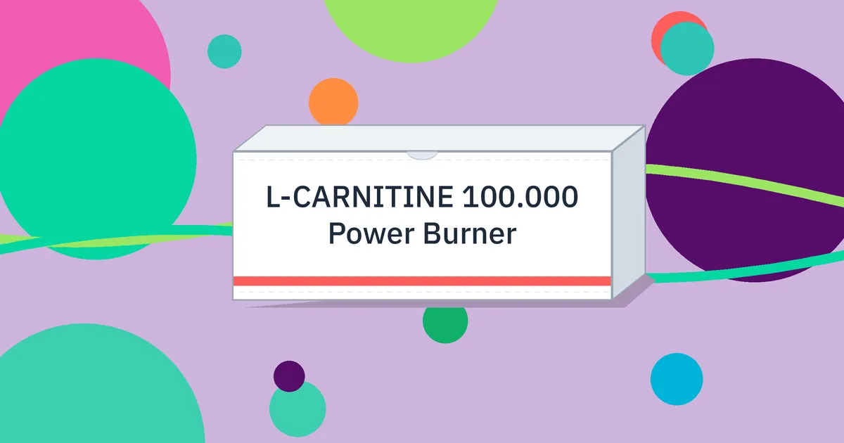 Symbolbild: Packung mit der Aufschrift L-CARNITINE 100.000 Power Burner (PZN 02234469) – Verfügbarkeit und Bezug in Apotheken in Frankfurt am Main