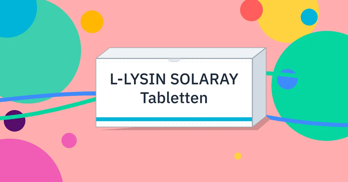 Symbolbild: Packung mit der Aufschrift L-LYSIN SOLARAY Tabletten (PZN 19730273) – Verfügbarkeit und Bezug in Apotheken in Frankfurt am Main
