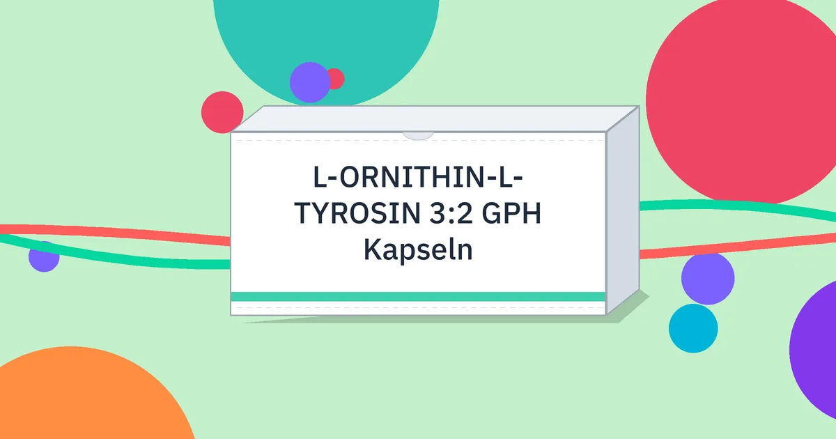 Symbolbild: Packung mit der Aufschrift L-ORNITHIN-L-TYROSIN 3:2 GPH Kapseln (PZN 09918662) – Verfügbarkeit und Bezug in Apotheken in Frankfurt am Main