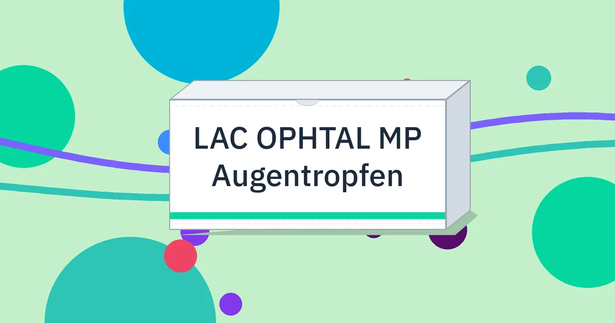 Symbolbild: Packung mit der Aufschrift LAC OPHTAL MP Augentropfen (PZN 05385080) – Verfügbarkeit und Bezug in Apotheken in Frankfurt am Main