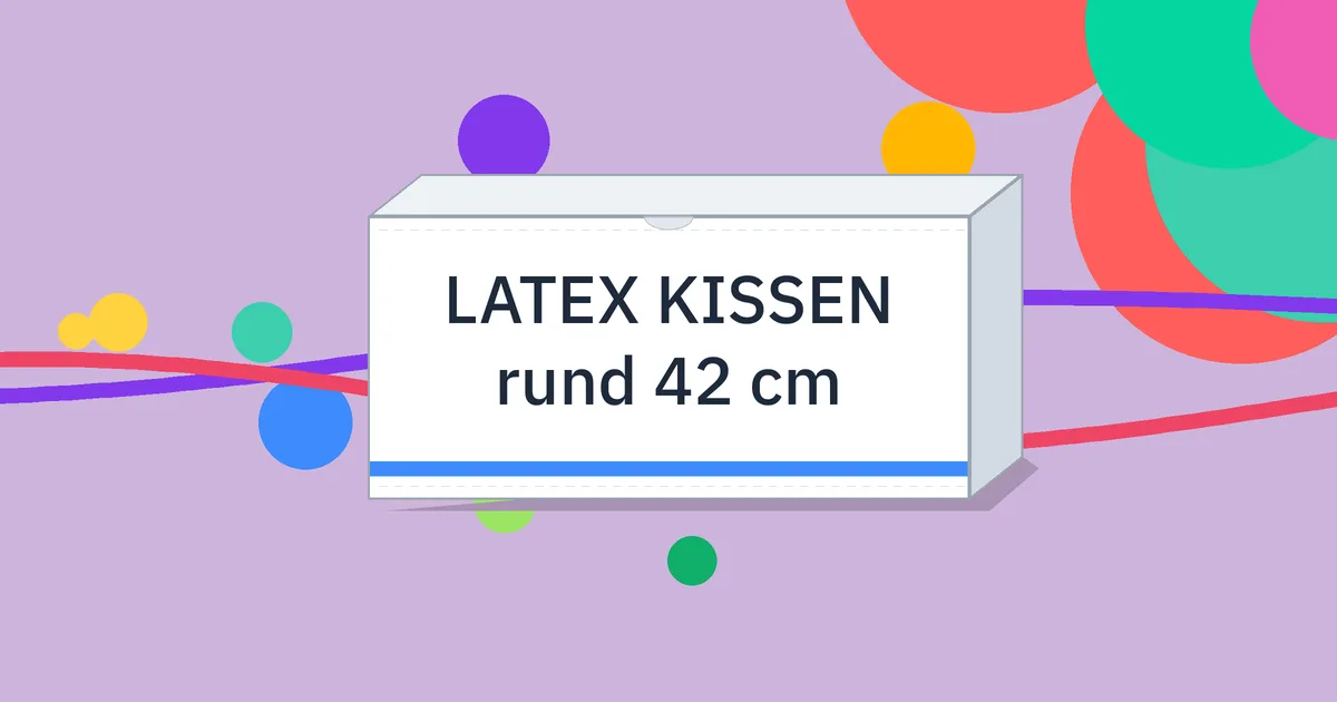 Symbolbild: Packung mit der Aufschrift LATEX KISSEN rund 42 cm (PZN 09441734) – Verfügbarkeit und Bezug in Apotheken in Frankfurt am Main