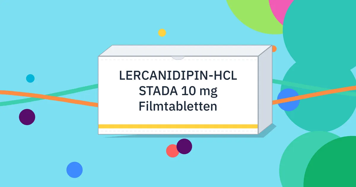 Symbolbild: Packung mit der Aufschrift LERCANIDIPIN-HCL STADA 10 mg Filmtabletten (PZN 06120691) – Verfügbarkeit und Bezug in Apotheken in Frankfurt am Main