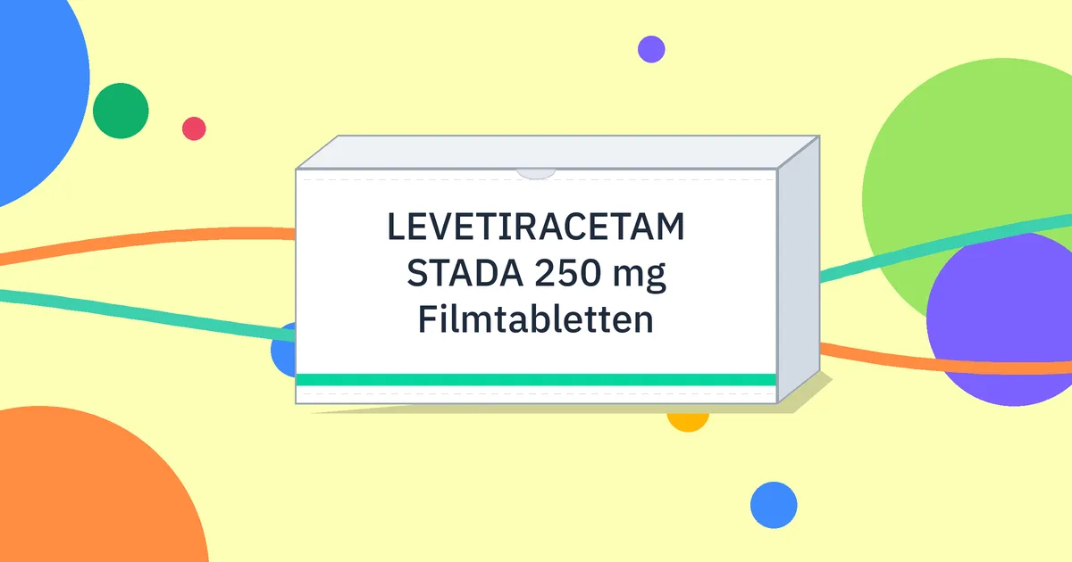 Symbolbild: Packung mit der Aufschrift LEVETIRACETAM STADA 250 mg Filmtabletten (PZN 09277803) – Verfügbarkeit und Bezug in Apotheken in Frankfurt am Main