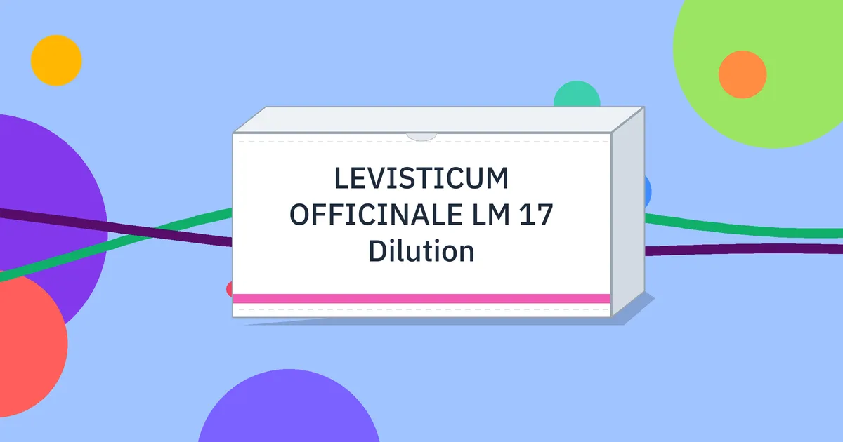 Symbolbild: Packung mit der Aufschrift LEVISTICUM OFFICINALE LM 17 Dilution (PZN 13528346) – Verfügbarkeit und Bezug in Apotheken in Frankfurt am Main