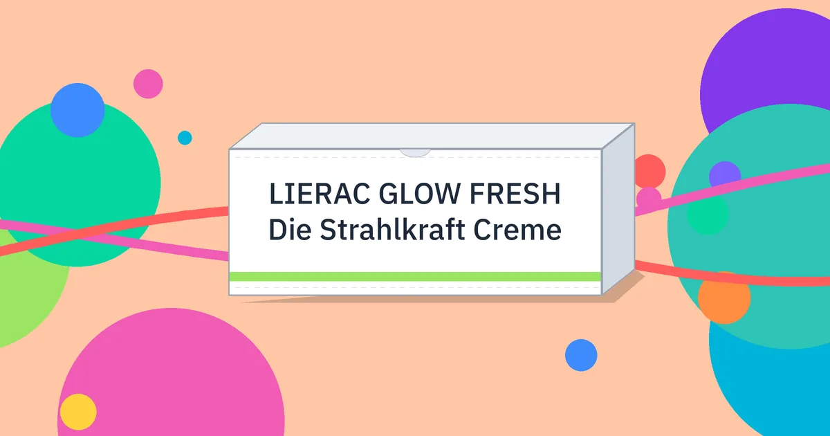 Symbolbild: Packung mit der Aufschrift LIERAC GLOW FRESH Die Strahlkraft Creme (PZN 20605828) – Verfügbarkeit und Bezug in Apotheken in Frankfurt am Main