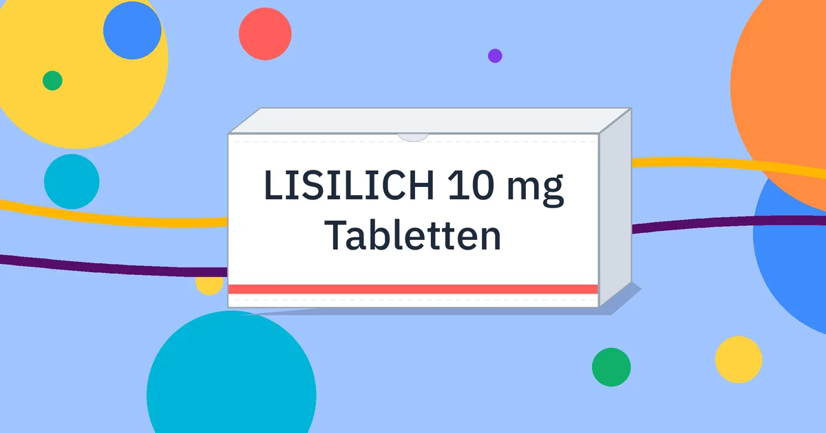 Symbolbild: Packung mit der Aufschrift LISILICH 10 mg Tabletten (PZN 00755721) – Verfügbarkeit und Bezug in Apotheken in Frankfurt am Main