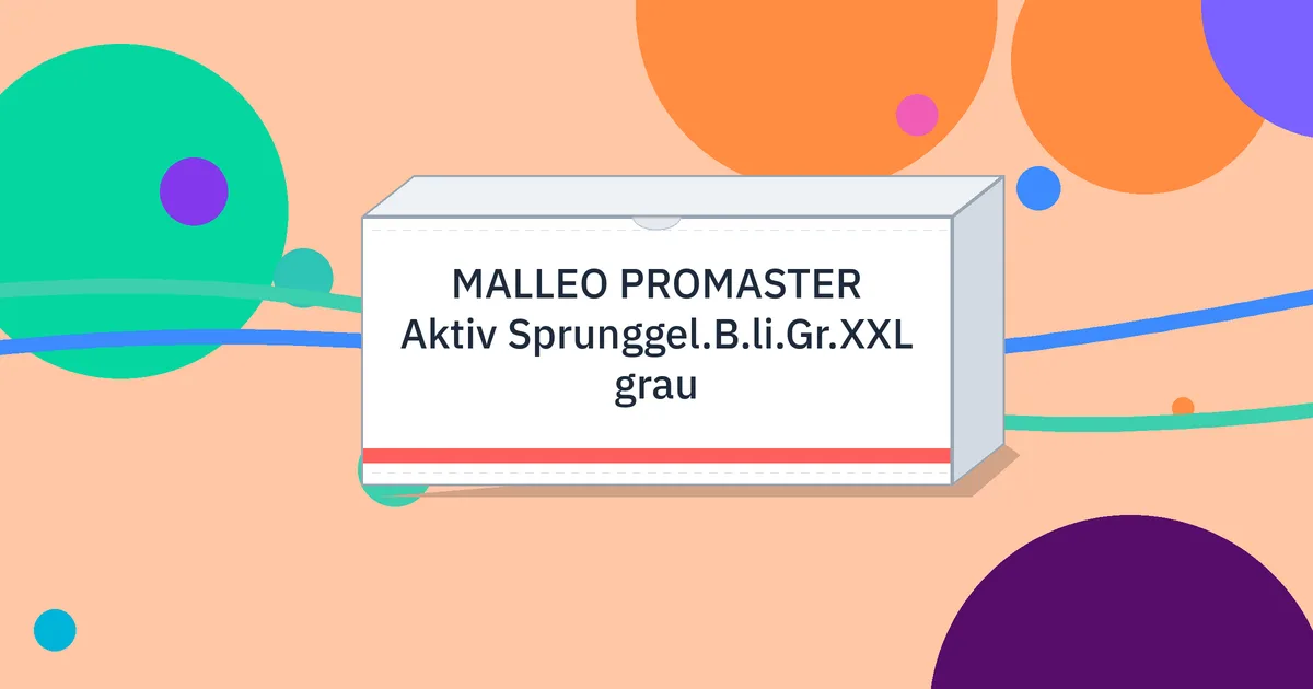 Symbolbild: Packung mit der Aufschrift MALLEO PROMASTER Aktiv Sprunggel.B.li.Gr.XXL grau (PZN 10927330) – Verfügbarkeit und Bezug in Apotheken in Frankfurt am Main