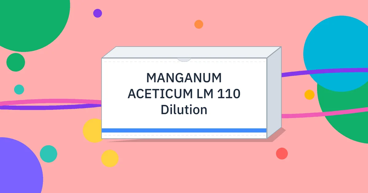 Symbolbild: Packung mit der Aufschrift MANGANUM ACETICUM LM 110 Dilution (PZN 12942658) – Verfügbarkeit und Bezug in Apotheken in Frankfurt am Main