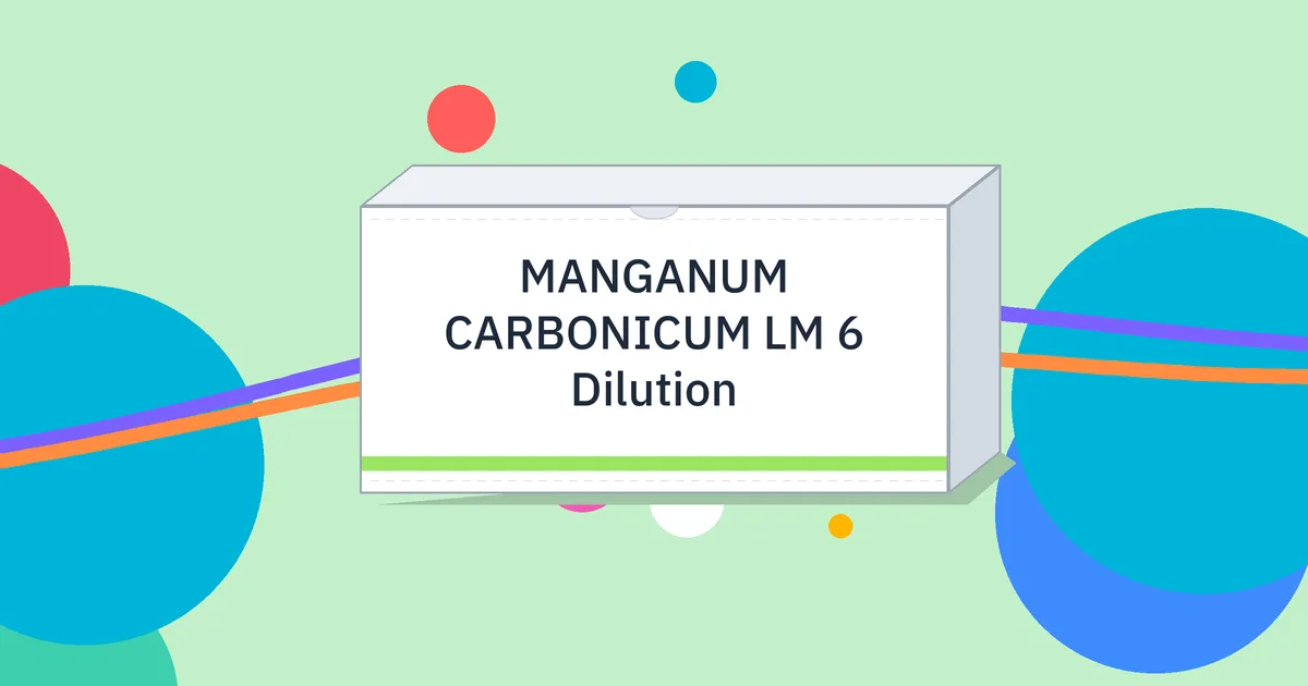 Symbolbild: Packung mit der Aufschrift MANGANUM CARBONICUM LM 6 Dilution (PZN 12942753) – Verfügbarkeit und Bezug in Apotheken in Frankfurt am Main
