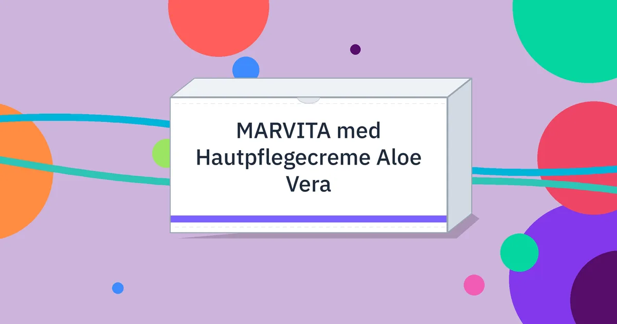 Symbolbild: Packung mit der Aufschrift MARVITA med Hautpflegecreme Aloe Vera (PZN 19248286) – Verfügbarkeit und Bezug in Apotheken in Frankfurt am Main
