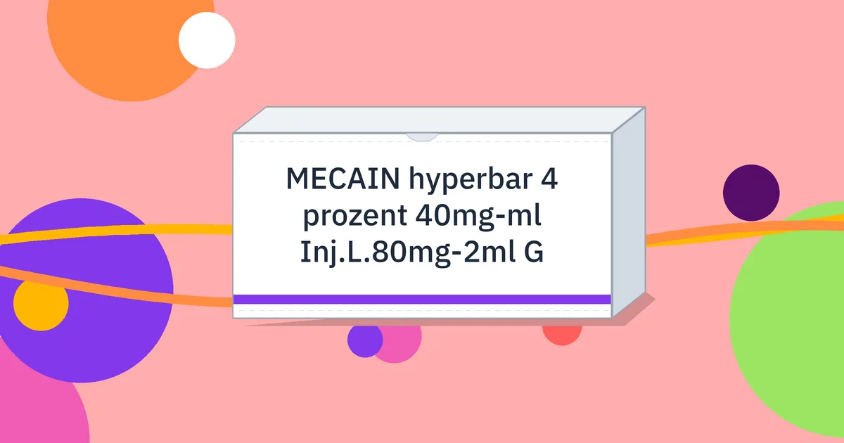 Symbolbild: Packung mit der Aufschrift MECAIN hyperbar 4 prozent 40mg-ml Inj.L.80mg-2ml G (PZN 11356378) – Verfügbarkeit und Bezug in Apotheken in Frankfurt am Main
