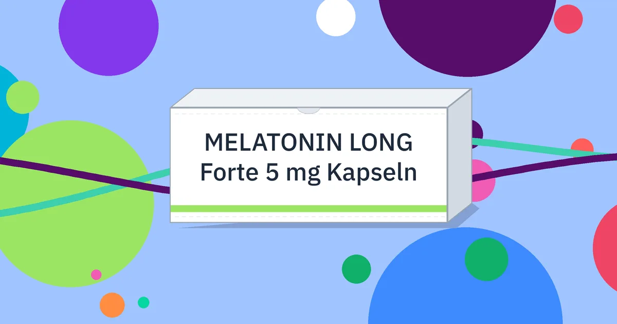 Symbolbild: Packung mit der Aufschrift MELATONIN LONG Forte 5 mg Kapseln (PZN 18002353) – Verfügbarkeit und Bezug in Apotheken in Frankfurt am Main
