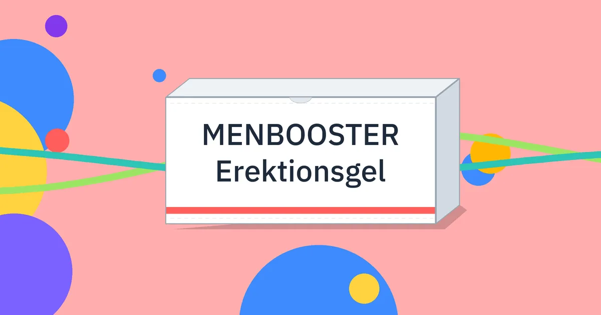 Symbolbild: Packung mit der Aufschrift MENBOOSTER Erektionsgel (PZN 18709621) – Verfügbarkeit und Bezug in Apotheken in Frankfurt am Main