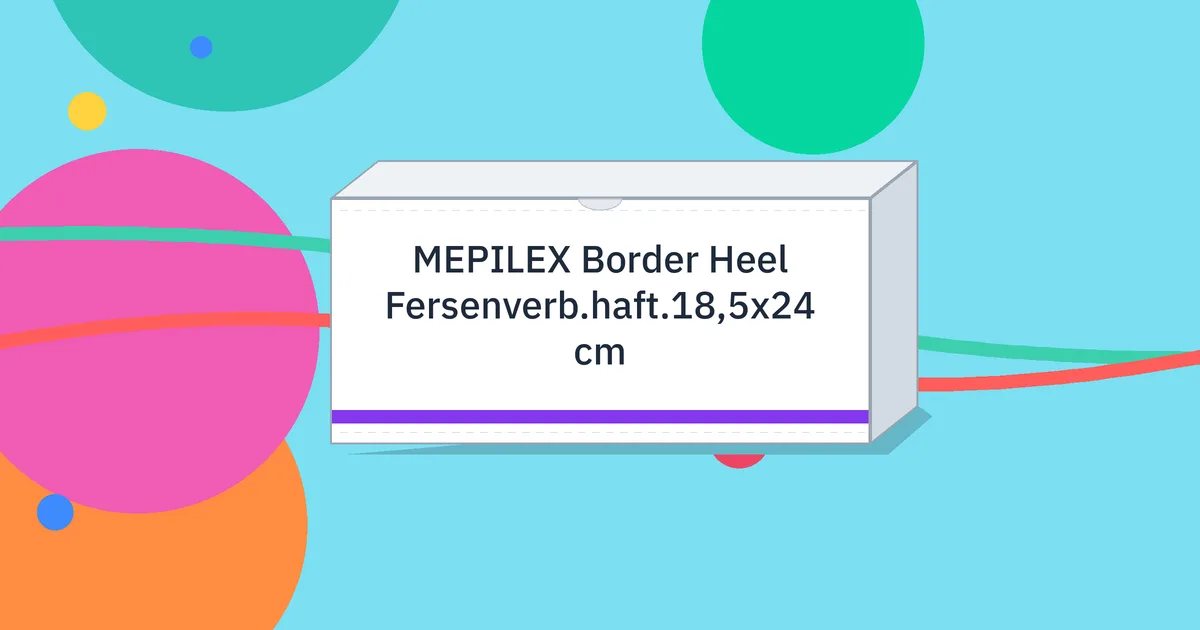Symbolbild: Packung mit der Aufschrift MEPILEX Border Heel Fersenverb.haft.18,5x24 cm (PZN 11152173) – Verfügbarkeit und Bezug in Apotheken in Frankfurt am Main