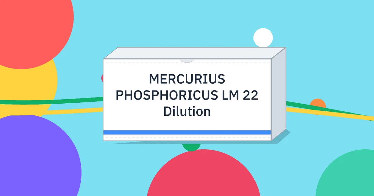 Symbolbild: Packung mit der Aufschrift MERCURIUS PHOSPHORICUS LM 22 Dilution (PZN 12952846) – Verfügbarkeit und Bezug in Apotheken in Frankfurt am Main