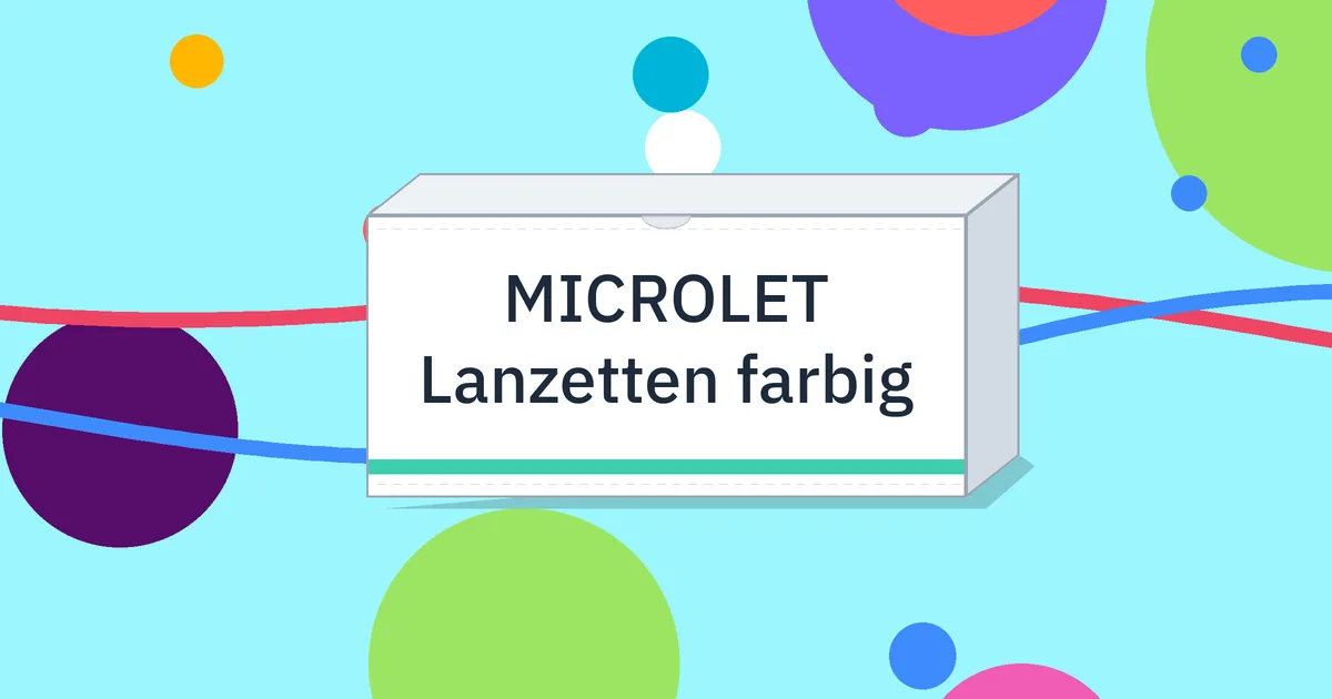 Symbolbild: Packung mit der Aufschrift MICROLET Lanzetten farbig (PZN 06691206) – Verfügbarkeit und Bezug in Apotheken in Frankfurt am Main