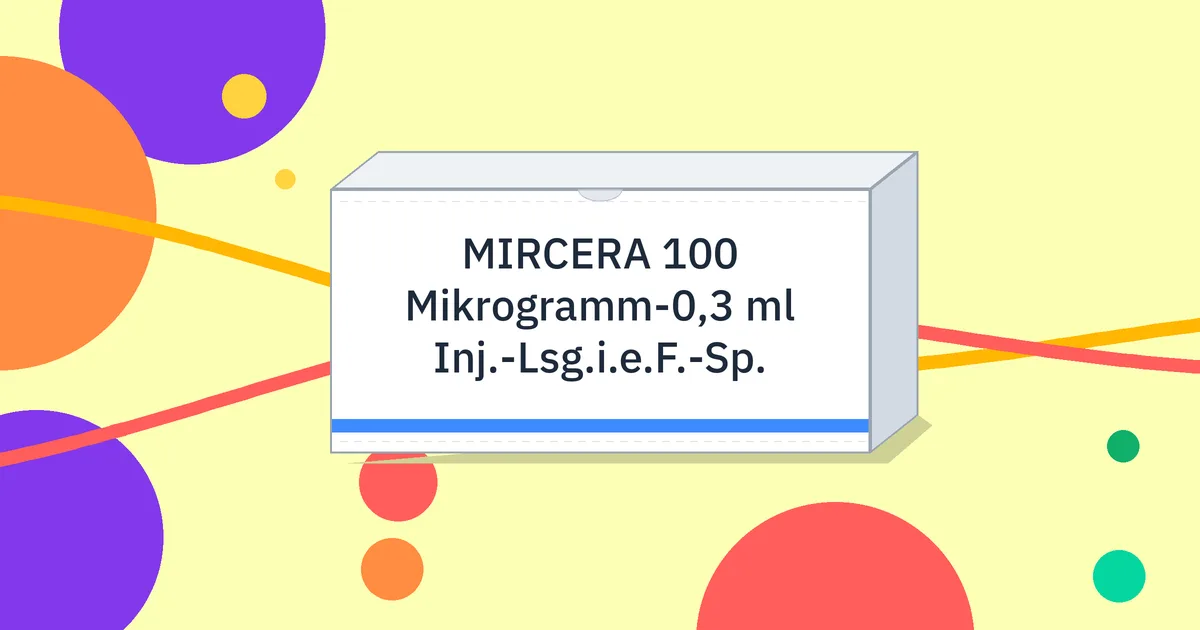 Symbolbild: Packung mit der Aufschrift MIRCERA 100 Mikrogramm-0,3 ml Inj.-Lsg.i.e.F.-Sp. (PZN 04761322) – Verfügbarkeit und Bezug in Apotheken in Frankfurt am Main