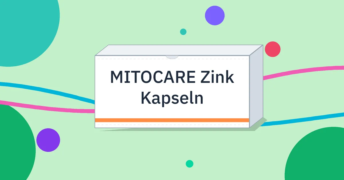 Symbolbild: Packung mit der Aufschrift MITOCARE Zink Kapseln (PZN 19198223) – Verfügbarkeit und Bezug in Apotheken in Frankfurt am Main