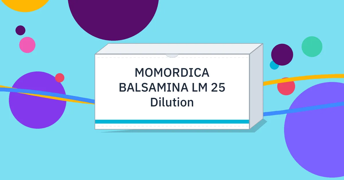 Symbolbild: Packung mit der Aufschrift MOMORDICA BALSAMINA LM 25 Dilution (PZN 13610421) – Verfügbarkeit und Bezug in Apotheken in Frankfurt am Main