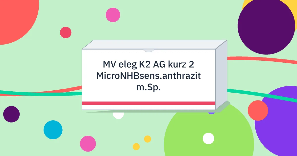 Symbolbild: Packung mit der Aufschrift MV eleg K2 AG kurz 2 MicroNHBsens.anthrazit m.Sp. (PZN 16071083) – Verfügbarkeit und Bezug in Apotheken in Frankfurt am Main