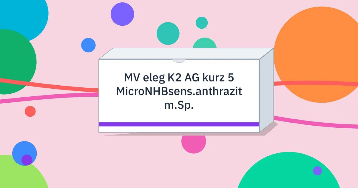 Symbolbild: Packung mit der Aufschrift MV eleg K2 AG kurz 5 MicroNHBsens.anthrazit m.Sp. (PZN 16071120) – Verfügbarkeit und Bezug in Apotheken in Frankfurt am Main